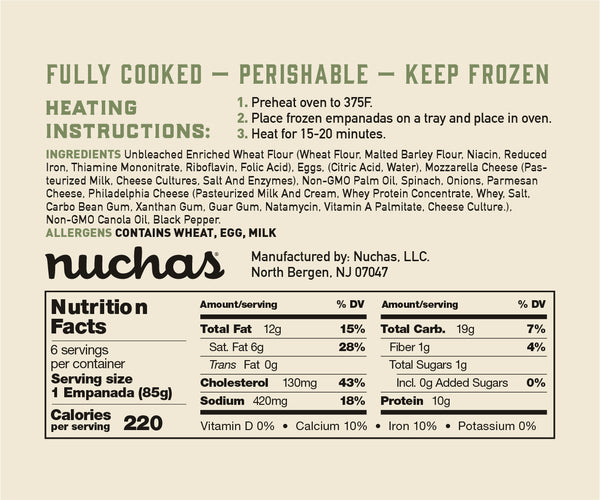 Spinach, Egg & Cheese – Nuchas Online Store